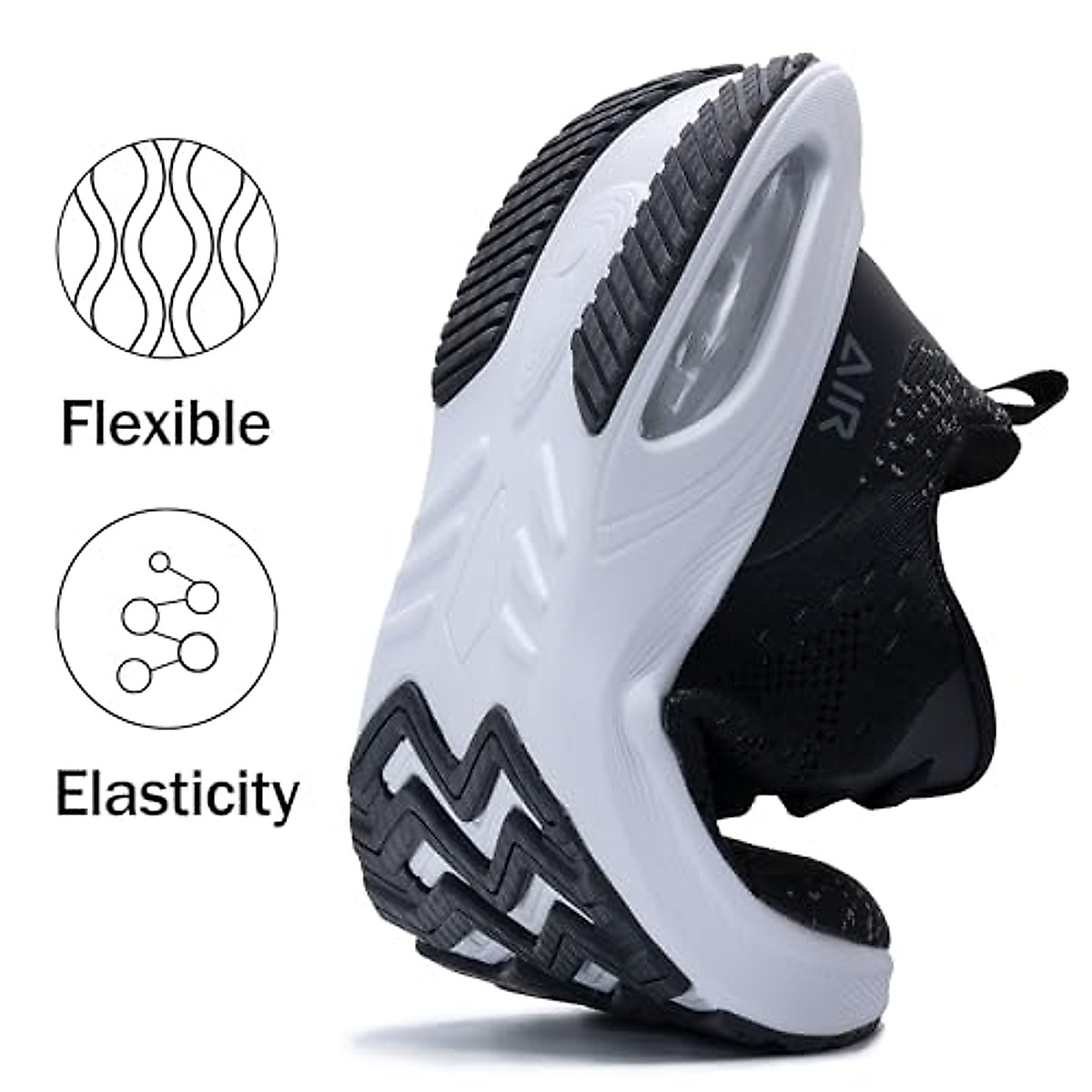 JARLIF Air Running Shoes for Women Athletic Tennis Shoes Breathable Lightweight Sport Shoes Supportive Walking Gym Jogging Sneaker Black 9