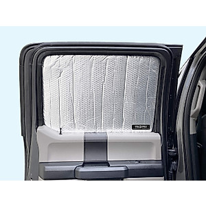 Side Window Rear Seat 2nd Row Sunshade for 2017 2018 2019 2020 2021 2022 Ford Super Duty F-250 F-350 F250 F350 - Super Crew Cab 4Dr 4Door - XL XLT Lariat King Ranch, Platinum Pickup (2pcs)