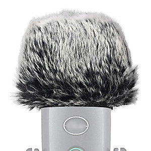 Mic Furry Windscreen Muff for Blue Yeti Nano Condenser Microphone, Mic Cover Microphone Fur Pop Filter by SUNMON
