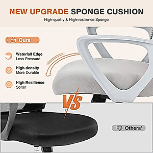 Office Chair, Desk Chair, Managerial Executive Chair, Ergonomic Home Office Desk Chairs, Computer Chair with Comfortable Armrests, Mesh Desk Chairs with Wheels, Mid-Back Task Chair with Lumbar Support