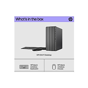 HP Envy i7 Business Tower Desktop, Intel Core i7-13700, 64GB RAM, 1TB SSD + 2TB HDD, Wi-Fi 6, HDMI, Wi-Fi & Bluetooth, Keyboard & Mouse, Windows 11 Pro, Black