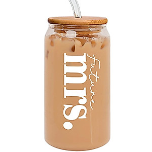 Bride To Be Gifts - Bridal Shower Gift - Engagement Gifts for Couples, Engagement Gifts for Women - Bride Gifts, Bachelorette Gifts for Bride - Engagement Gift for Bride To Be - 16 Oz Can Glass