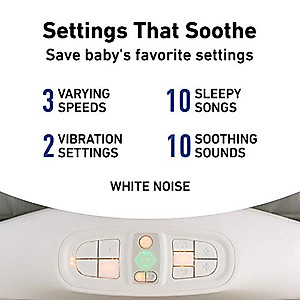 Graco Sense2Snooze Bassinet with Cry Detection Technology | Baby Bassinet Detects and Responds to Baby's Cries to Help Soothe Back to Sleep, Ellison , 19 D x 26 W x 41 H Inch (Pack of 1)