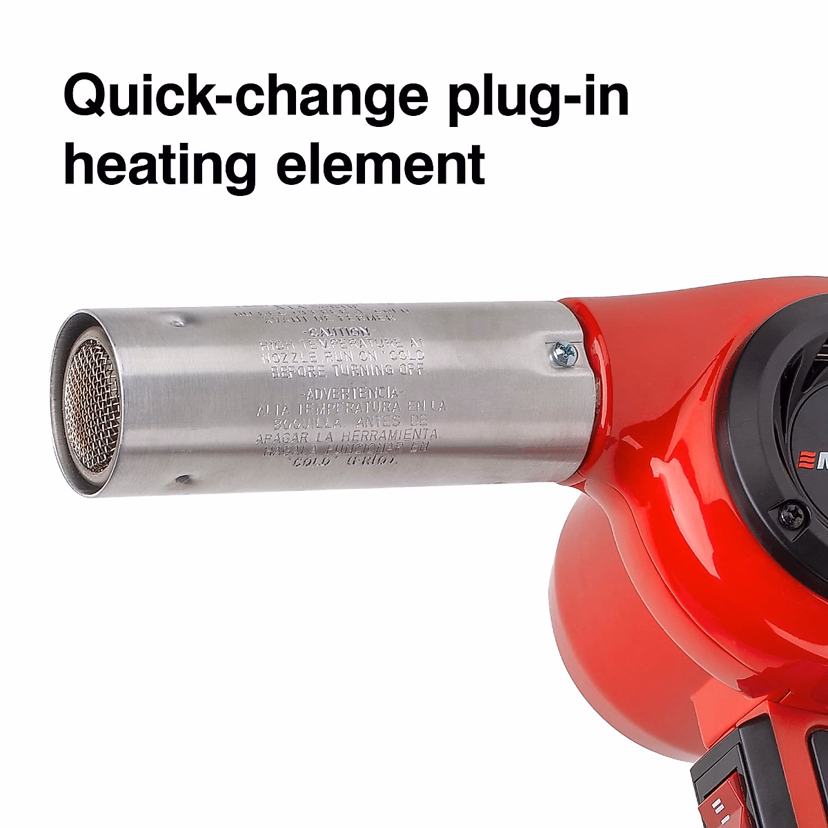 Master Appliance HG-301D Industrial Heat Gun, Quick Change Plug-In Heating Element, 800° F, 120V, 1440W, 12 Amps, Assembled In USA