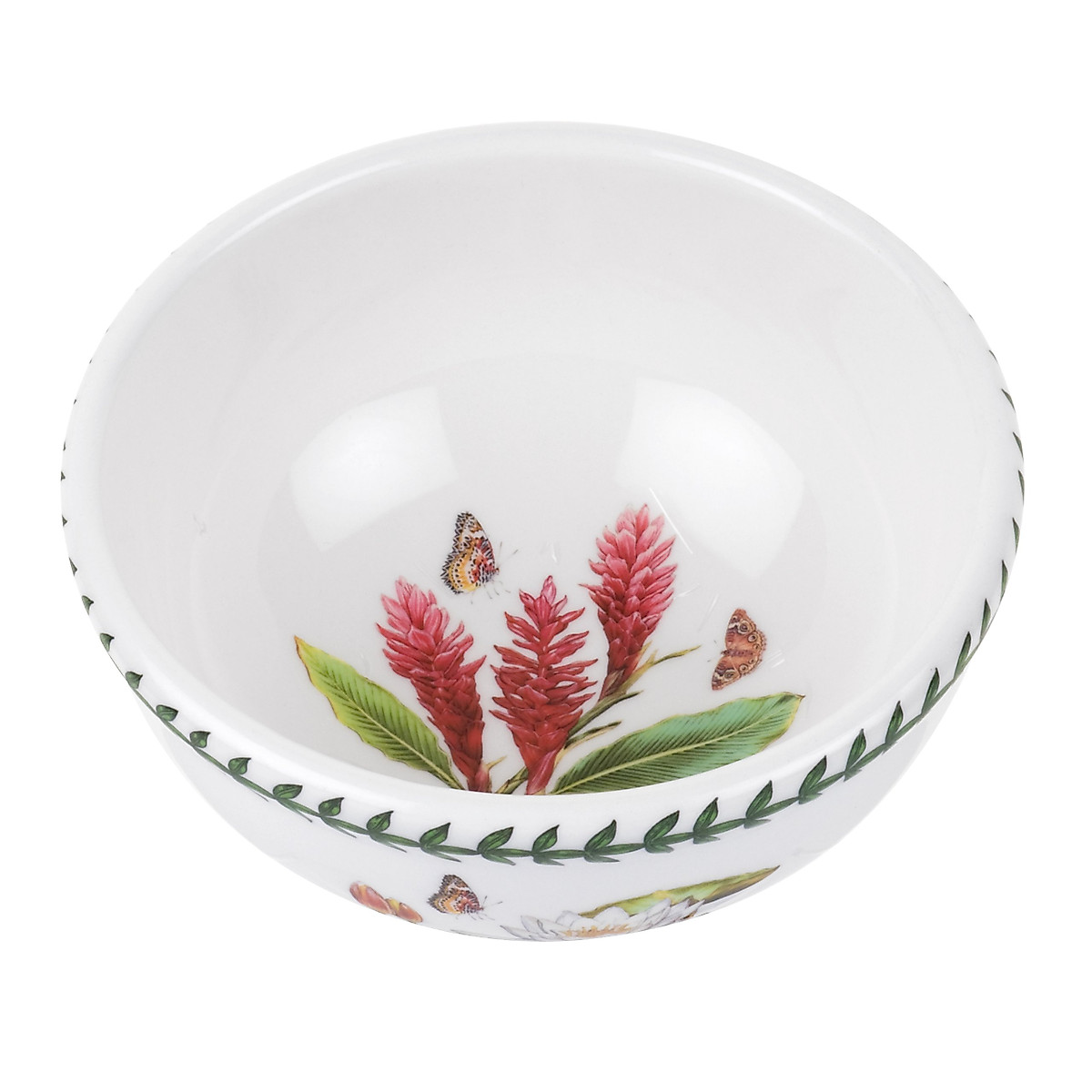 Portmeirion Exotic Botanic Garden Individual 5.5” Fruit Salad Bowl | Set of 6 with Assorted Motifs | Dishwasher, Microwave, and Oven Safe | For Cereal, Breakfast, or Dessert | Made in England