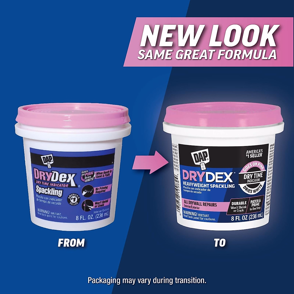 DAP 7079812328 DryDex Dry Time Indicator Spackling, 8 FL OZ, Pink/White