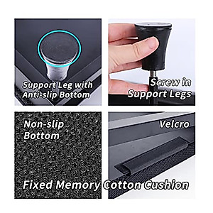 Mymyth Office Foot Rest for Under Desk at Work - Iron Adjustable Ergonomic Footrest Strong & Durable - 6 Heights Foot Stool with Memory Foam Cushion - for Computer Gaming