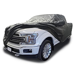 CarsCover Custom Fits for 2001-2024 Ford F150 Crew Cab 5.5ft Short Bed Box Truck Car Cover Premium Xtrashield Black