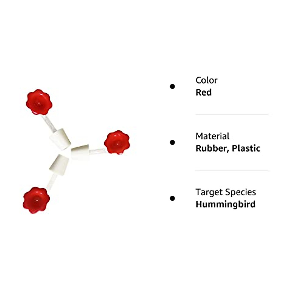 National Artcraft® RED Floral-Style Hummingbird Feeder Tubes - Make Your Own Hummingbird Feeder (Pkg/3)
