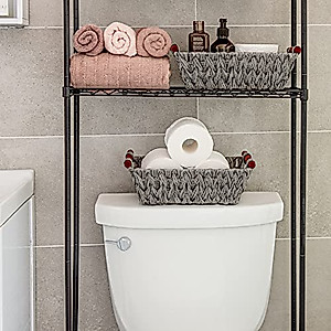 GRANNY SAYS Bundle of 1-Pack Woven Wastebasket for Organizing & 2-Pack Woven Storage Baskets for Bathroom