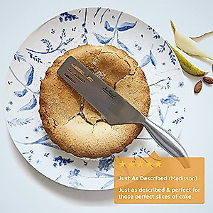 Jean-Patrique Chef's Stainless Steel Serrated Slicer and Server | Unique Serrated Design | A Perfect Cake Slicer and Server, Lasagna Cutter, Spatula, Brownie Cutter or Pizza Lifter | from