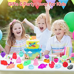 85Pcs Mochi Squishy Toys Party Favors for Kids Kawaii Animal Mini Squishies Stress Relief Toys Birthday Xmas Easter Gifts for Girl Boy Classroom Prizes Goodie Bag Fillers Easter Egg Fillers Random