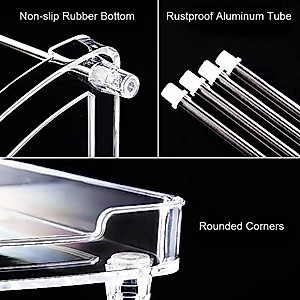 Elebac Bathroom Organizer Countertop Storage 3-Tier Acrylic Vanity Tray, Sink Counter Dresser Makeup Organizer for Cosmetic Skincare Lotion Perfume, Multi-Functional Anti-Slip Organizer for Bathroom