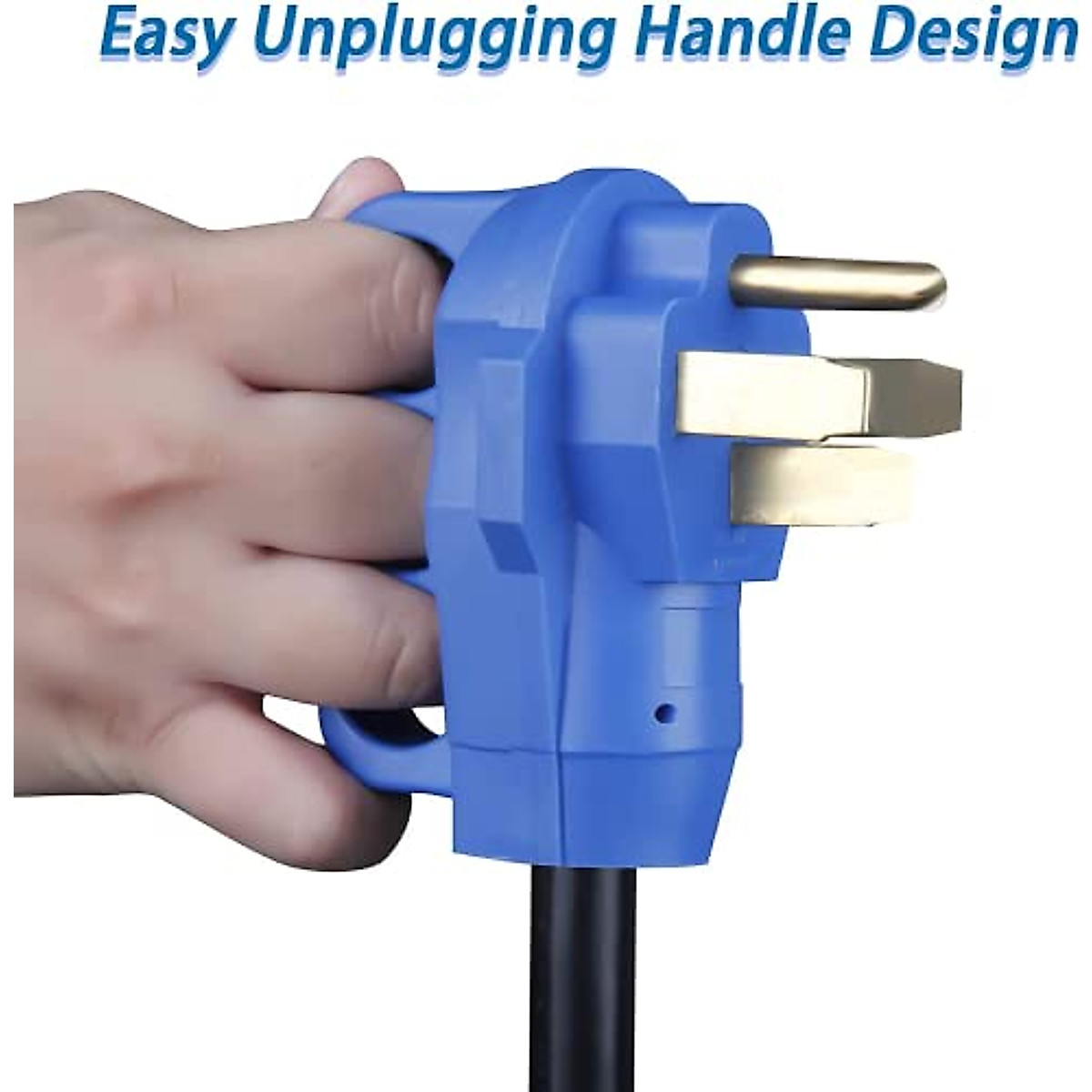 VOGREX 25FT 50 Amp Generator Cord and Power Inlet Box, NEMA 14-50P to SS2-50R Extension Cord 25 FT with NEMA SS2-50P Generator Inlet, ETL Listed, Weatherproof