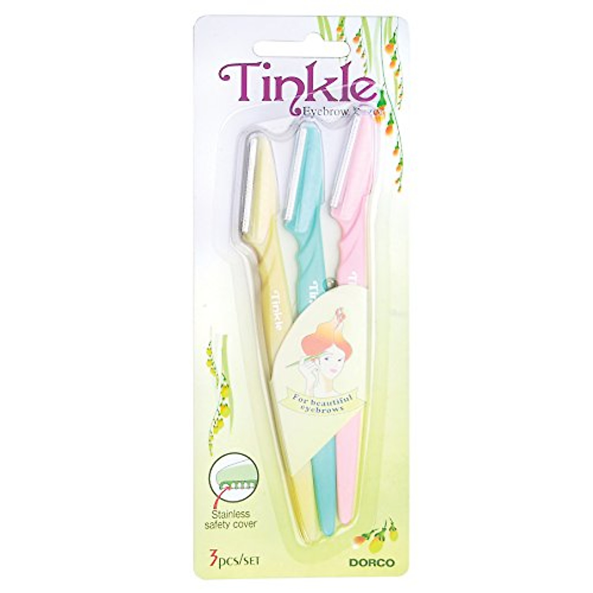 Dorco Tinkle Eyebrow Shaper, 3 Count (Pack of 1)