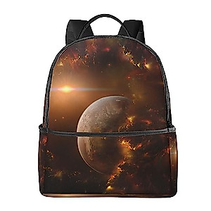 BAFAFA Galaxy Space Planet Printed Travel Backpack Business Work Bag Computer Bag Outdoor Sports Rucksack