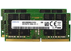 Factory Original 64GB (2x32GB) Compatible for HP EliteBook, EliteOne, ENVY x360, Zbook, OMEN Laptop Notebook Memory Module Upgrade RAM DDR4 3200MHz PC4-25600 SODIMM 2Rx8 CL22 1.2v P/N 13L73AA Adamanta