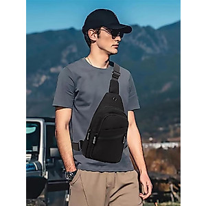 EVANCARY Small Crossbody Sling Bag Sling Backpack, Chest Bag Daypack Fanny Pack Cross Body Bag for Travel Outdoors Hiking