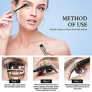 Bestidy 4D Silk Fiber Lash Mascara,Natural Waterproof Smudge-proof Mascara,Thickening Lengthening Mascara No Clumping, No Smudging Lasting All Day