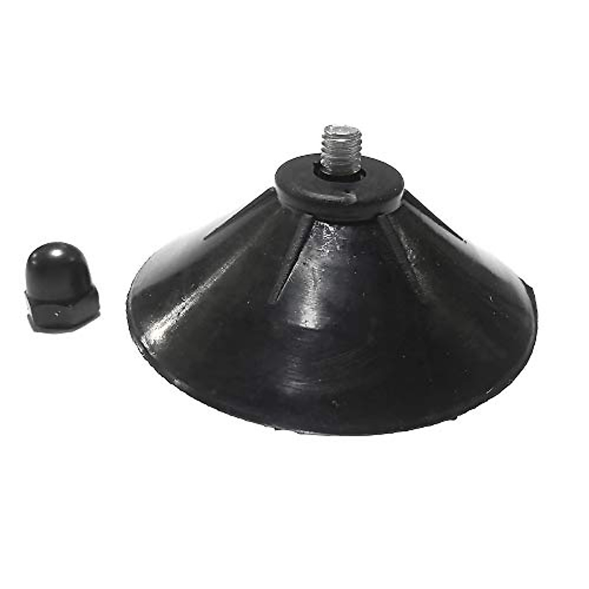 DANXQ M8 Strong Black Rubber Screw Suction Cup 3.3 Inch Used in Boxing Sandbags/Table Machine Fixing/Machine Rack/Handling/Quick Grab/Furniture Silent Pad,4 PCS (Cap Nut)