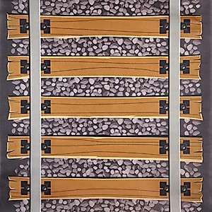 Beistle Novelty Printed Polyester Fabric Railroad Track Aisle Runner for Western Theme Birthday Parties Christmas Party Supplies
