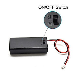 NC 6PCS for Microbit 3V AAA Battery Holder Case Cover Storage Box with ON/Off Switch PH2.0 JST Connector Male 5.5inch Cable Wire Leads for BBC Micro:bit