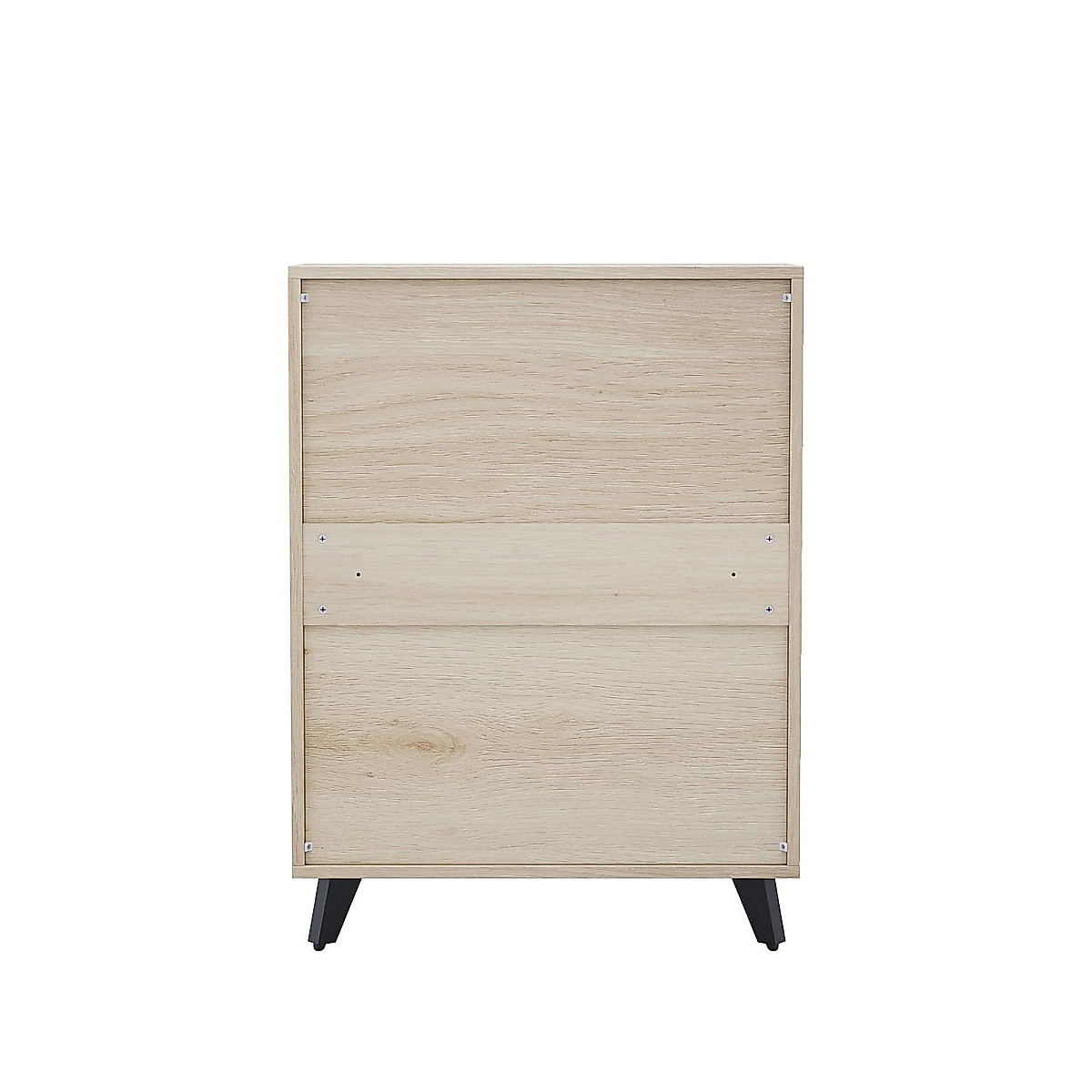 Angel Sar Rattan Shoe Cabinet for Entryway, Slim Shoe Storage Cabinet with 2 Flip Drawers, Hidden Shoe Organizer, Shoe Rack Cabinet with Metal Legs, Natural Wood