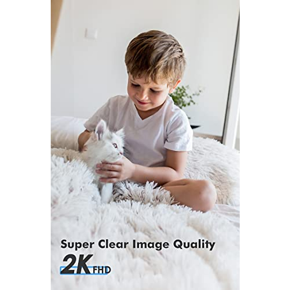 ZUMIMALL Security Cameras Wireless Outdoor, 2K Rechargeable Battery Operated Home Security Cameras with Siren, FHD Night Vision, PIR Motion Detection, IP66 Waterproof, SD/Cloud, 2.4G WiFi, 2 Pack