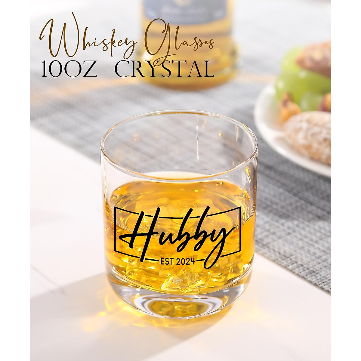 Couple Gifts for Christmas,First Christmas Married Gifts,Hubby & Wifey Wedding Glass Set,Mr and Mrs Gifts,Unique Gift for Wedding, Newly-Married ，Anniversary,His and Hers Gifts