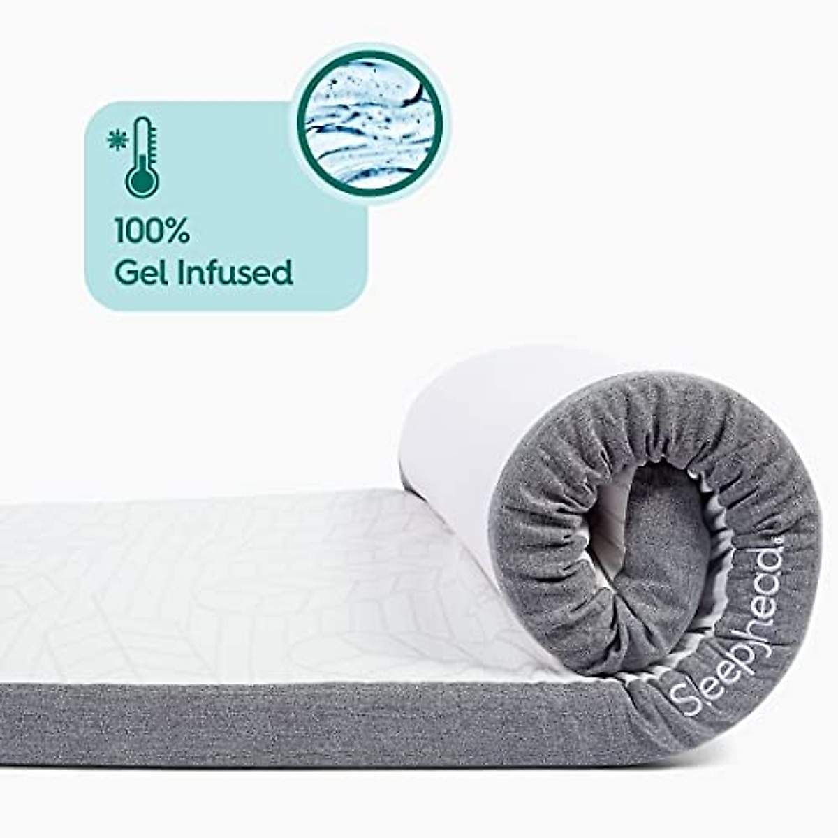 Sleepyhead 3-Inch King Mattress Topper - Gel-Infused Memory Foam Topper with Washable Cover - Bedroom Essential (King, 3'' Gel Topper)
