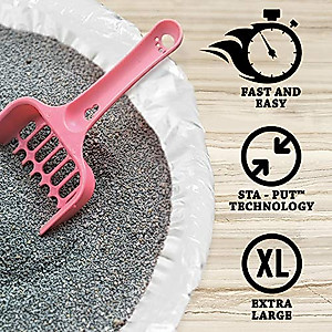 Alfapet Cat litter box liners, Elastic bags liners, 20 Count For Large, X-Large, Giant, Extra-Giant Size litterbox- With Sta-Put Technology for Firm, Easy Fit- Quick + Clever Waste Cleaners, Pack of 2