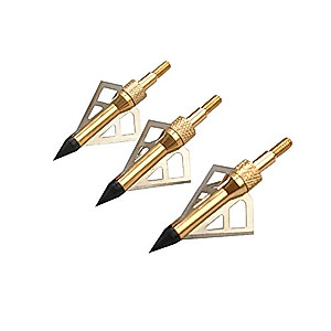 Crossbow Broadheads 100 Grain 12 Pack Archery Hunting 3 Blades Sharp Compound Recurve Bow Arrow Heads