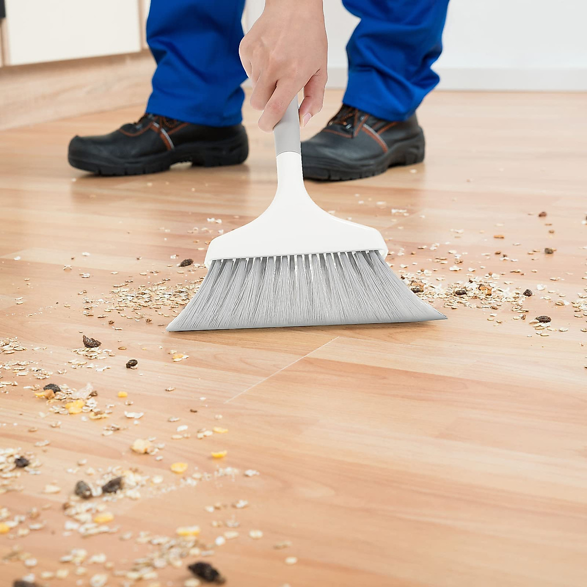 4 Sets Mini Broom and Dustpan Set Small Dustpan and Brush Set Hand Broom and Dustpan Set Home Cleaning Supplies Portable Cleaning Dust Pan and Brush for Desk Home Kitchen Keyboard Car Pet Waste