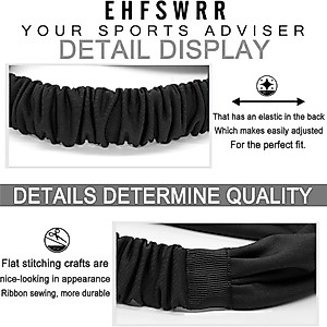 Workout Headbands for Women, Sports Running Headband for Exercise, Wide Headbands for Women, Gym Hairband Non Slip Yoga Sweatband Fitness for Fitness Tennis fits All Men and Women 5 Pack