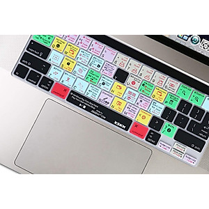 XSKN Ableton Live English Silicone Shortcuts Keyboard Cover Skin for Touch Bar Models 2019 MacBook Pro 16 inch A2141 2020 MacBook Pro 13.3 inch A2251 A2289 A2338 M1 Keyboard US&EU Version