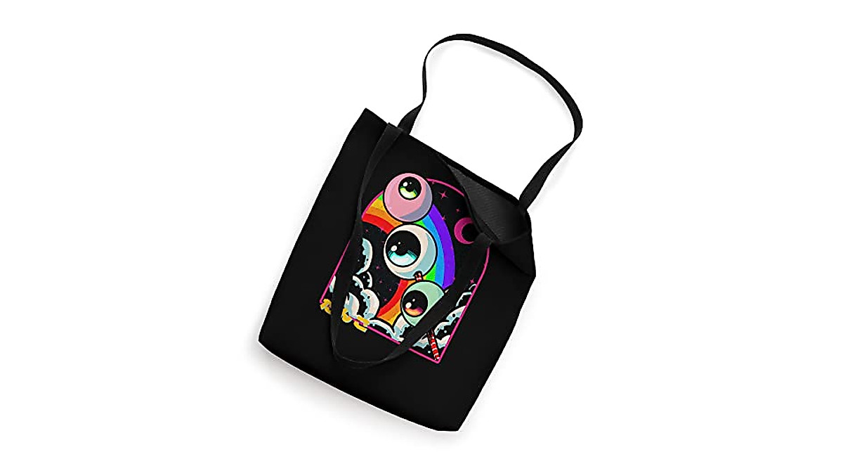 Weirdcore Dango Eyeball Tote Bag for Otaku and Japanese Culture Fans