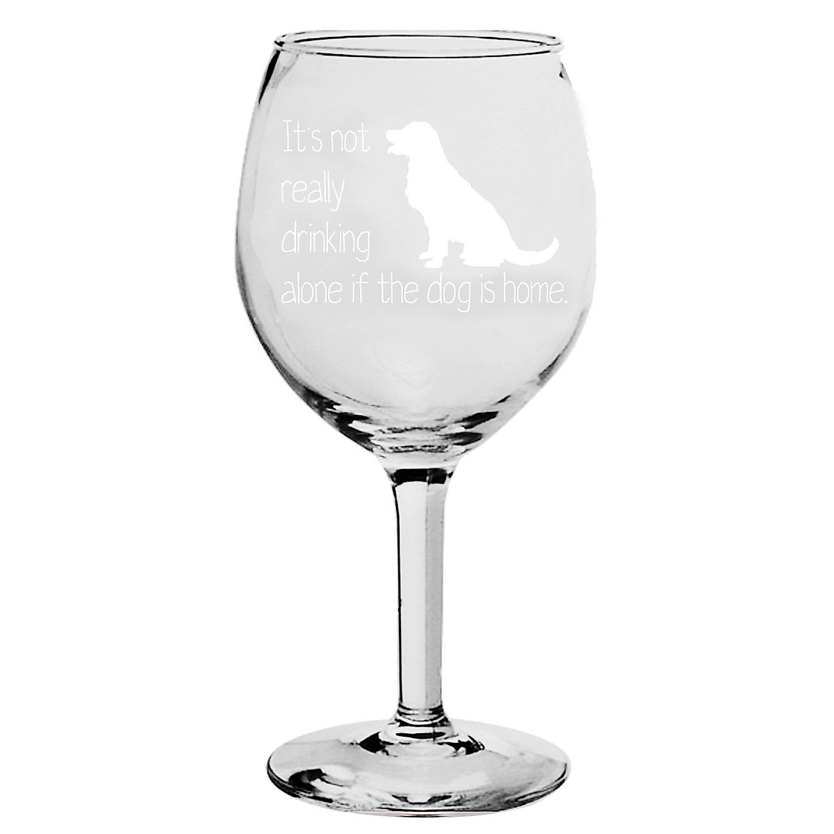 Funny Guy Mugs Dog Is Home Wine Glass, 11-Ounce - Fun Dog Lovers Wine Glasses with Sayings