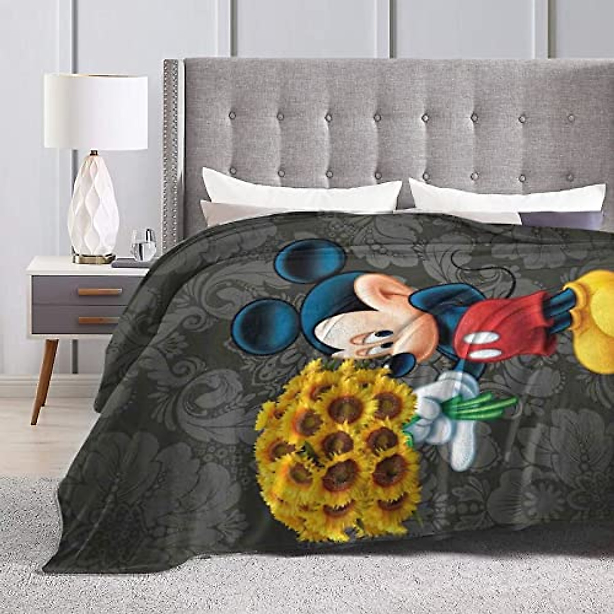 Christmas Blanket Cute Mouse Bow Blanket Ultra Soft Warm Throw Blanket for 50"X40" Fade Resistant Kawaii Cartoon Character Fuzzy Bedding for Traveling Camping Couch Sofa Gifts A- 14