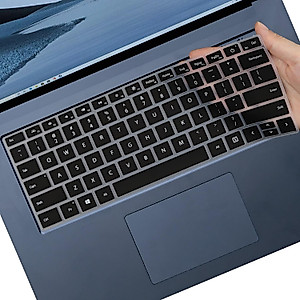 Keyboard Cover for Microsoft Surface Laptop 6/ Surface Laptop 5/Surface Laptop 4 13.5" 15" Laptop, Surface Laptop Studio 2 (2023), Surface Laptop Studio 14.4" Keyboard Protective Cover Skin-Black