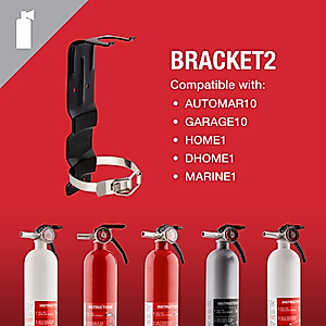 FIRST ALERT BRACKET2 Replacement Fire Extinguisher Bracket,Black