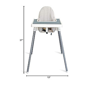 Mango Co. High Chair Placemat for Antilop Baby High Chair - BPA Free, Dishwasher Safe, Silicone Placemats - Finger Foods Placemat for Toddler and Baby (Ether Blue)