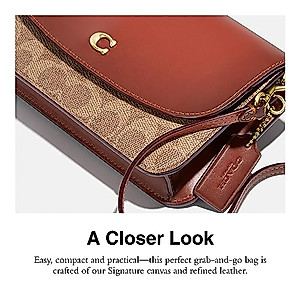 COACH Coated Canvas Signature Hayden Crossbody, Tan Rust, One Size