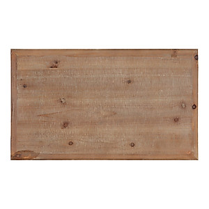 Kate and Laurel Wyldwood Rustic French Solid Wood Side Table, 24" x 14" x 12.75", White and Rustic Brown, Chic Farmhouse Inspiration, Natural Wood Top