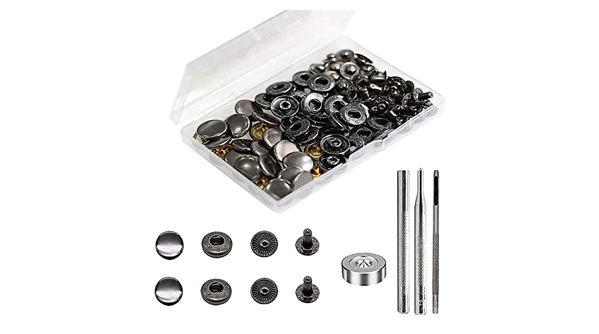 Heavy Duty Leather Snap Fasteners Kit - 24 Sets by BetterJonny