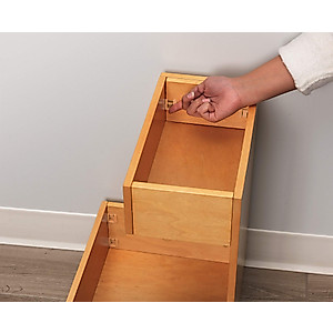 Homewerks RIPVANSHELF2 Slide Out Storage Cabinet Under Sink Organizer, 19 Inch 2 Tier, Dark Brown