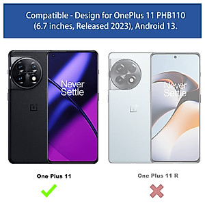 Ailiber for OnePlus 11 Phone Case, OnePlus 11 5G Case Holster with Screen Protector, Swivel Belt Clip, Kickstand Holder, Slim Shockproof Shell Full Body Protective Phone Cover for One Plus 11-Black