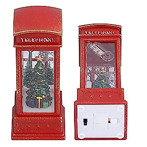 Fauitay Christmas Lamp,Christmas Snow Globe Lantern,Christmas Decorative Lantern Christmas Table Night Light Lighted Snow Globe Lantern (Tree Shape)