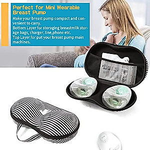 Wearable Breast Pump Bag Case Breast Pump Accessories Compatible with Wireless Breast Pump, for Working Mom Handless Electric Breast Pump and Extra Parts