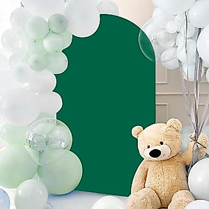 ROMANKAS Hunter Green Arch Cover Wedding Backdrop Cover Spandex Arch Stand Cover 5ft Chiara Arch Covers Stretchy Backdrop Small Balloon Arch Frame Cover for Birthday Party Ceremony Arch Decoration