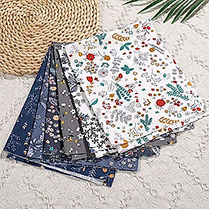 SUPVOX 6pcs Floral Cotton Quilting Fabric Patchwork DIY Flower Pattern Fabric Quilt Squares for DIY Craft Sewing Quilting Scrapbooking